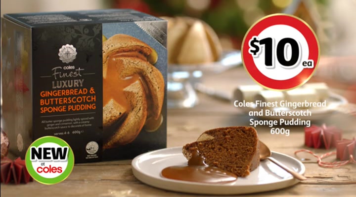 coles gingerbread pudding
